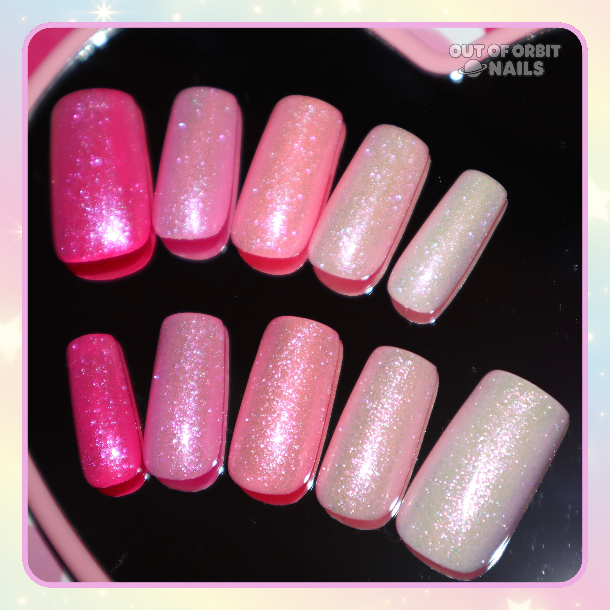 Frosted Pink Gradient – Out of Orbit Nails